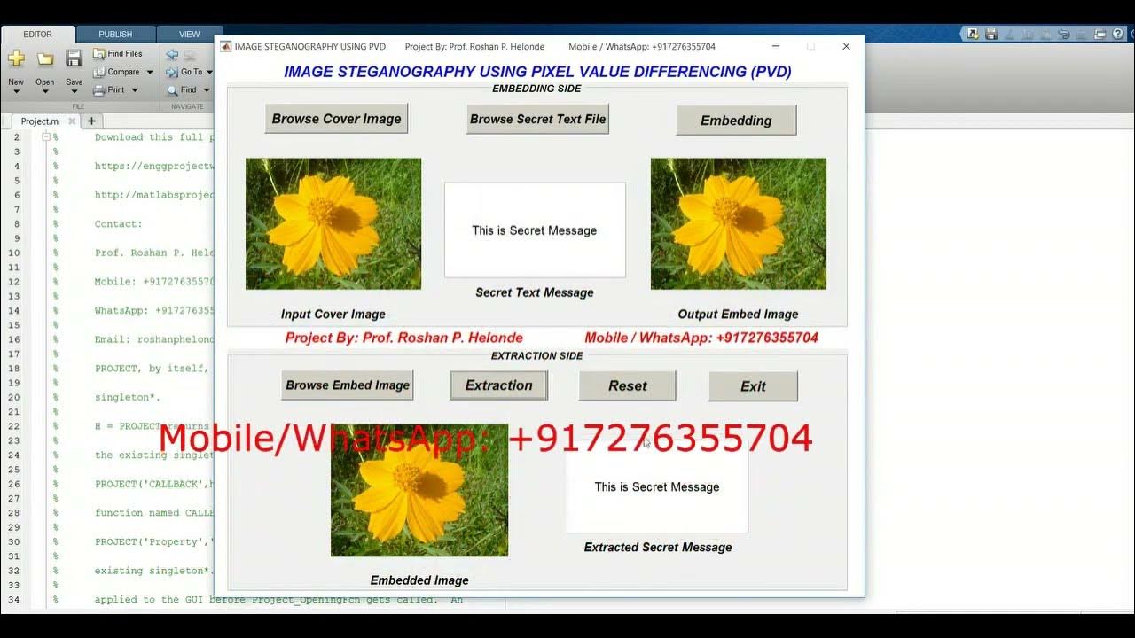 Image Steganography Using Pixel Value Differencing Matlab Project With Source Code - YouTube