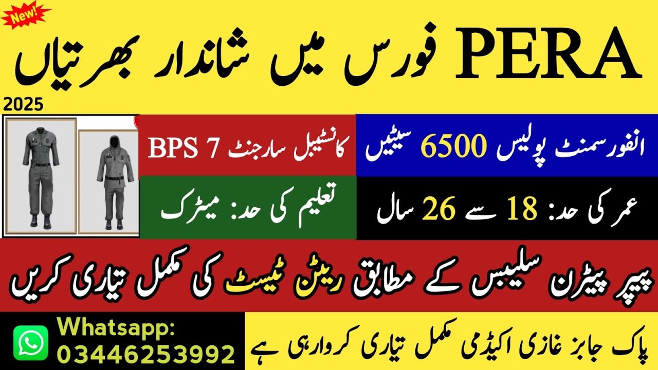 Pera jobs 2025 || pera jobs written test syllabus 2025 || government ...