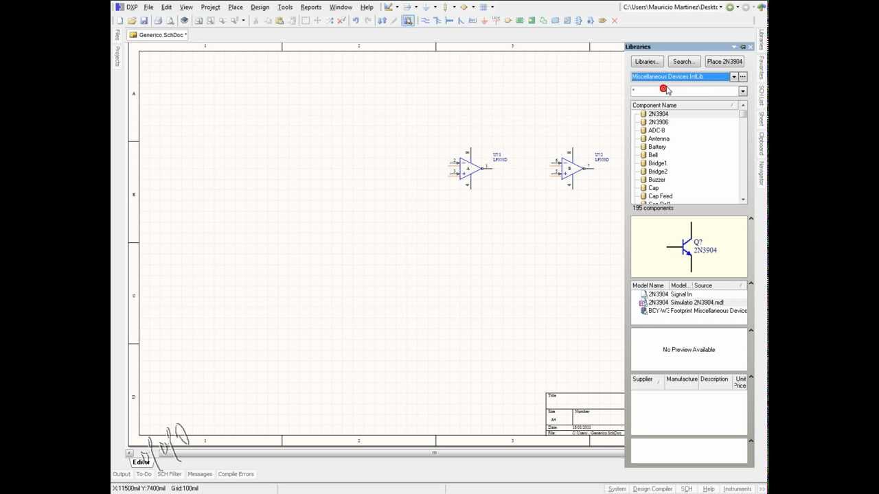 Tutorial Altium Designer DXP. Dibujo - Bibliotecas 7/22 - YouTube