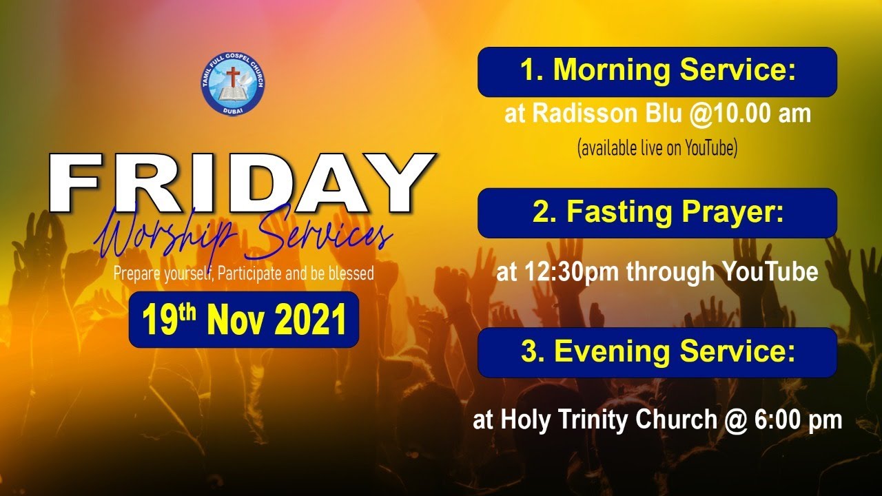 2021 11 19 TFGC DUBAI l Friday Morning Service Live - YouTube