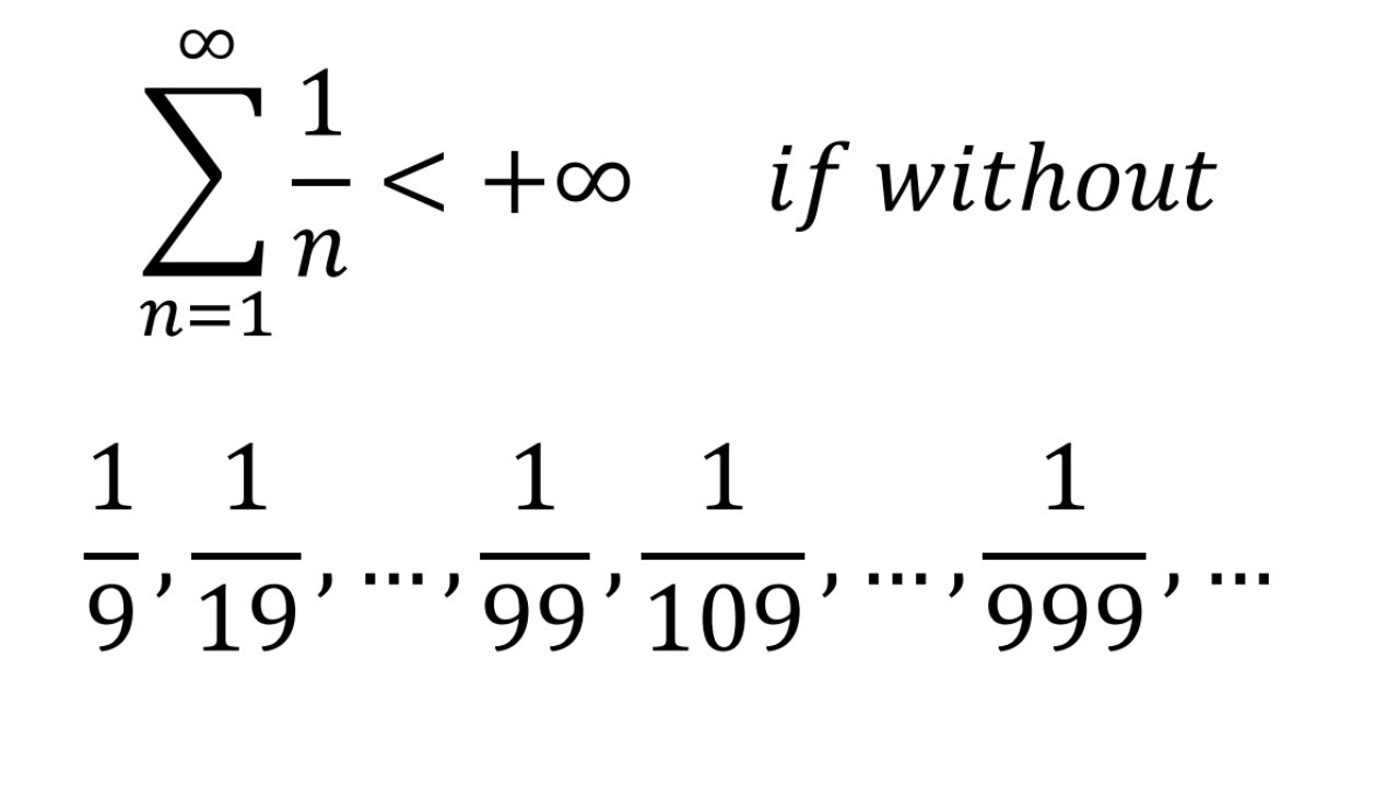 How to make a harmonic series converge? If we get rid of all the ...