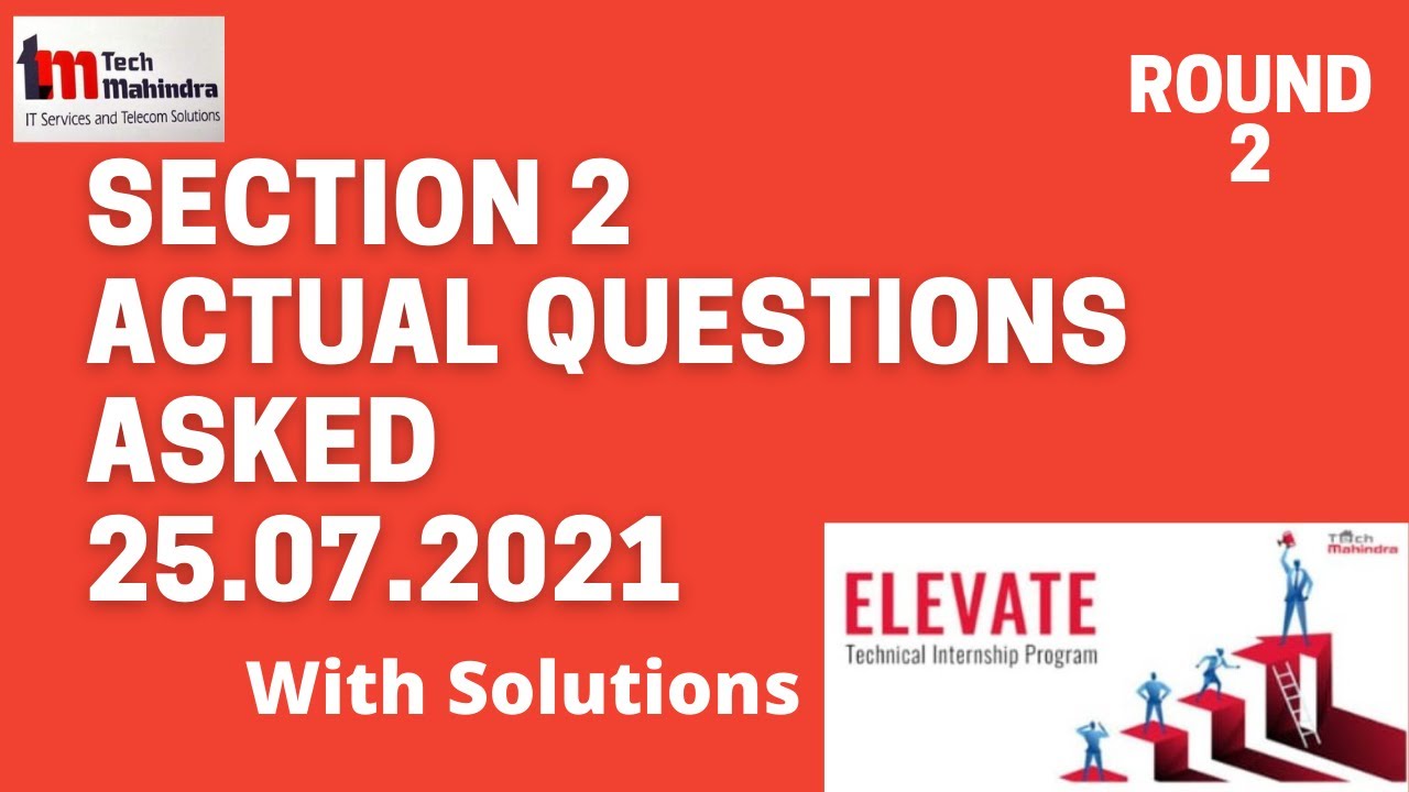 Tech Mahindra Non Sde Hiring 2021 Section 2 Reasoning Round 2 Actual Questions Asked On 2507