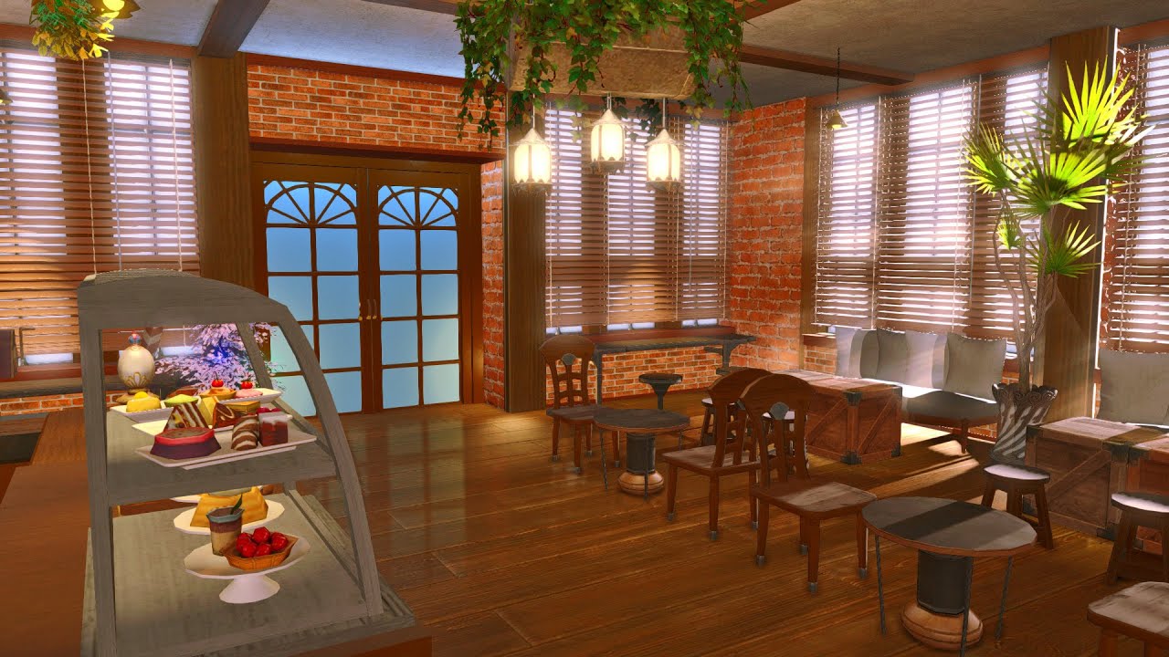 Cozy AFK Cafe - Cafe & Rain on Window Sounds - FFXIV Ambience - YouTube