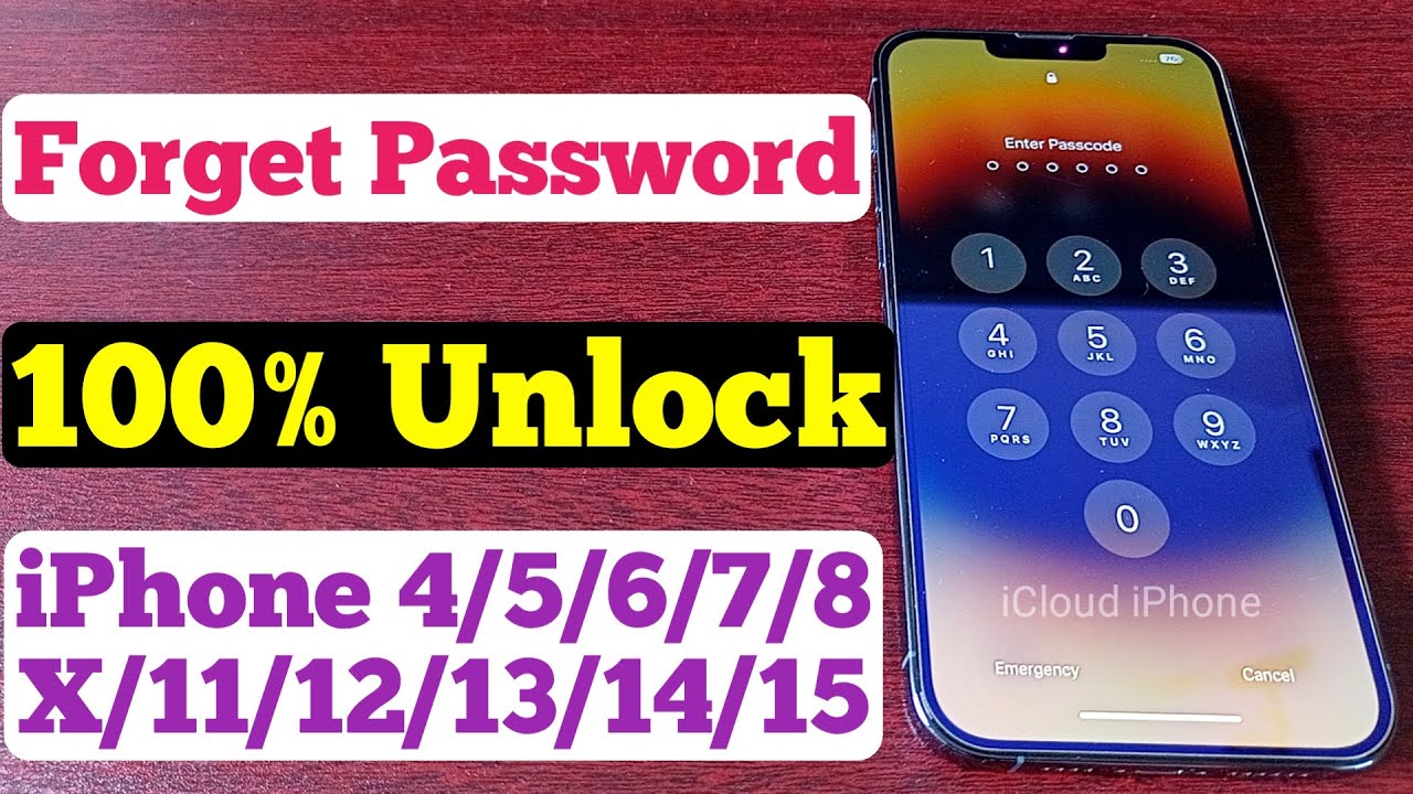 Forget Password 100% Unlock Any iPhone | How To Unlock iPhone Passcode ...