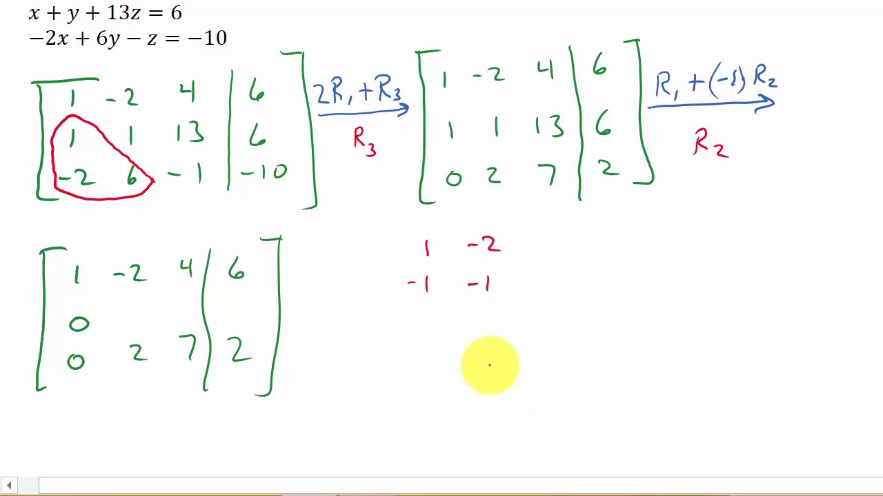 Solving A System Of Equations Using Matrices YouTube