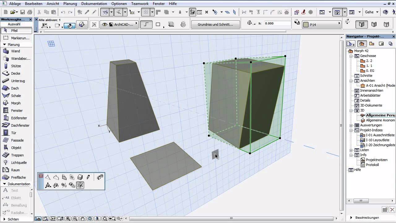 ArchiCAD 16 - Morph - 43 - Box-Strecken eines Morphs: Ausrichtung der ...