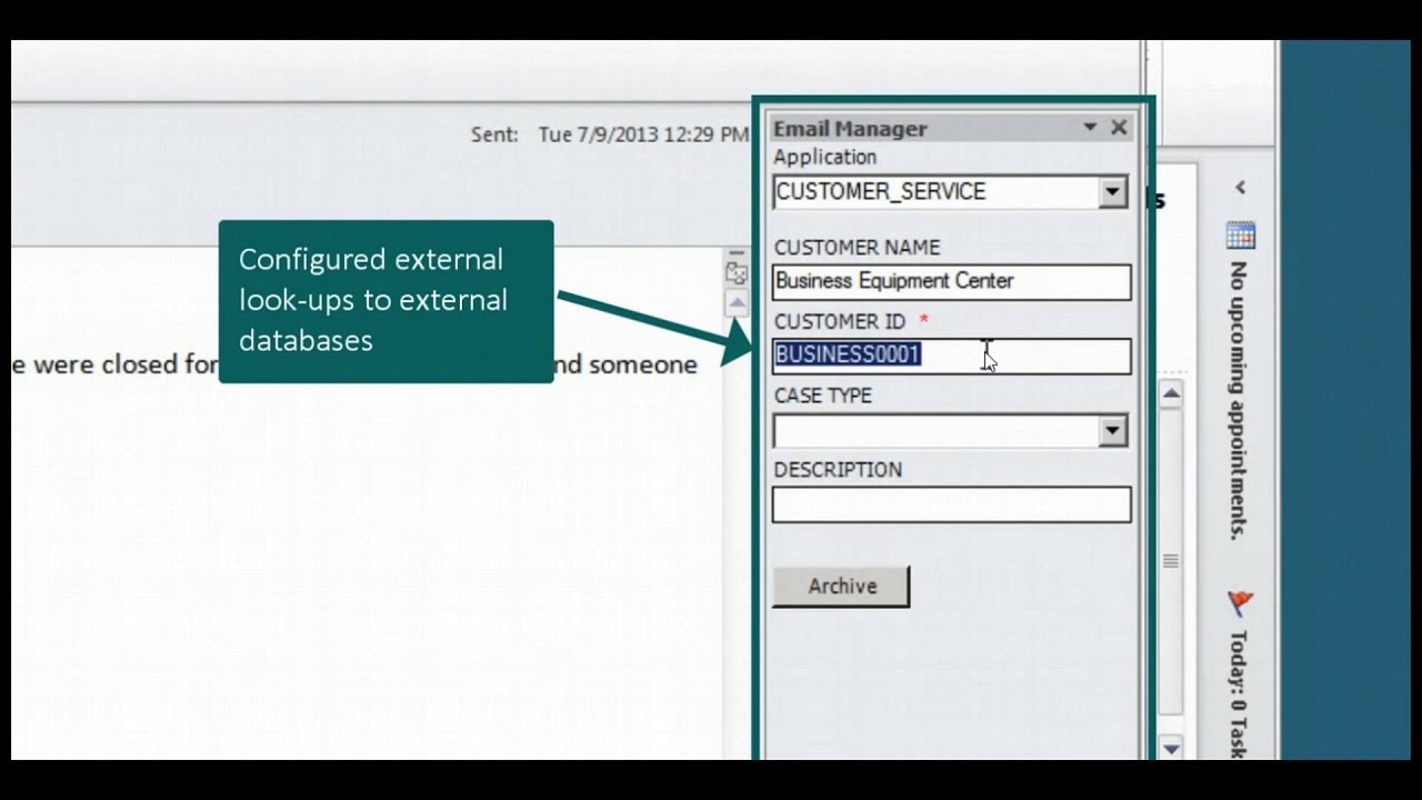 Email Manager for ApplicationXtender - Classification and Tracking ...