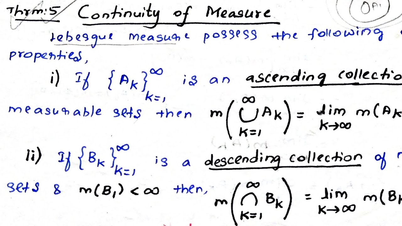 Continuity of Measure - YouTube