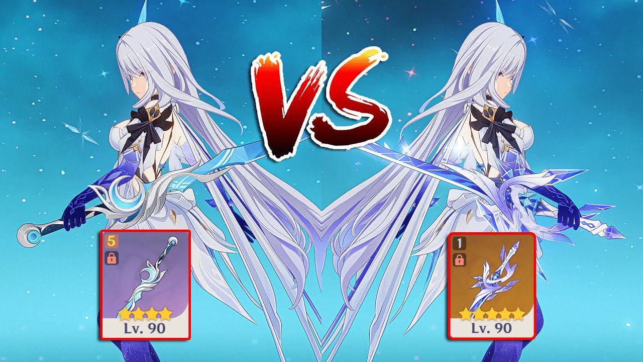 Skirk R5 Moonweaver’s Dawn VS R1 Azurelight - YouTube