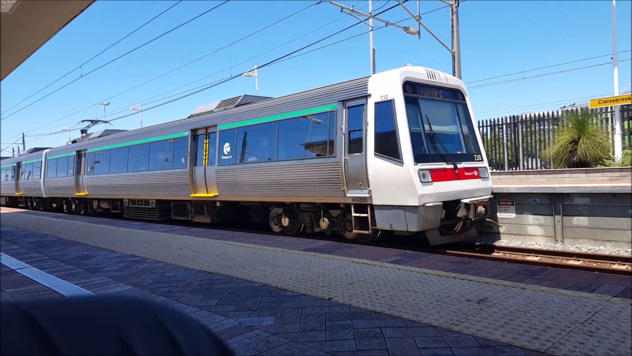 TransPerth Trains: Trains at Claisebrook - YouTube