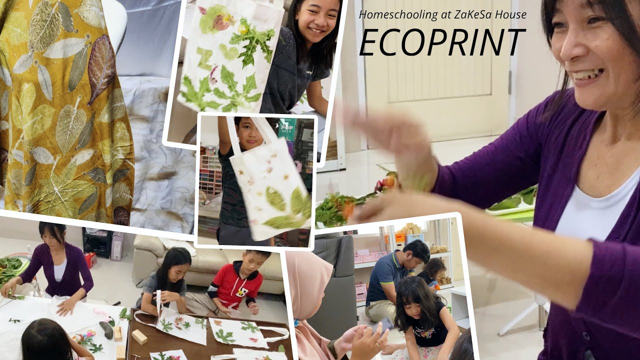 HOMESCHOOL ZAKESA HOUSE | Print Alami dari Daun dan Bunga | Mengenal ...