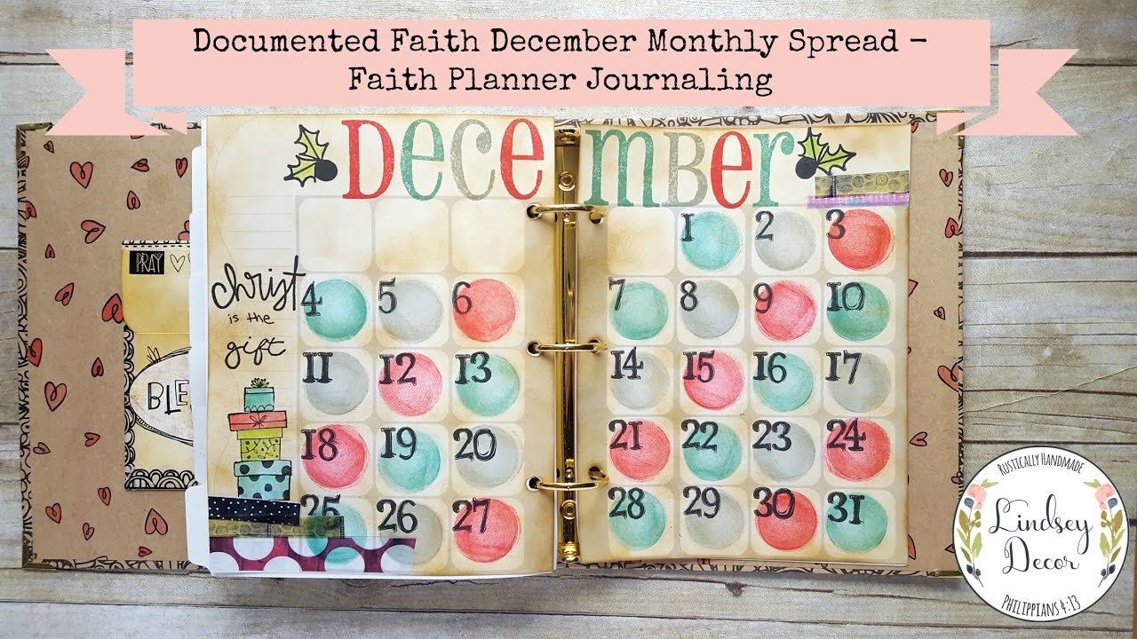 Documented Faith December Monthly Spread - Faith Planner Journaling ...