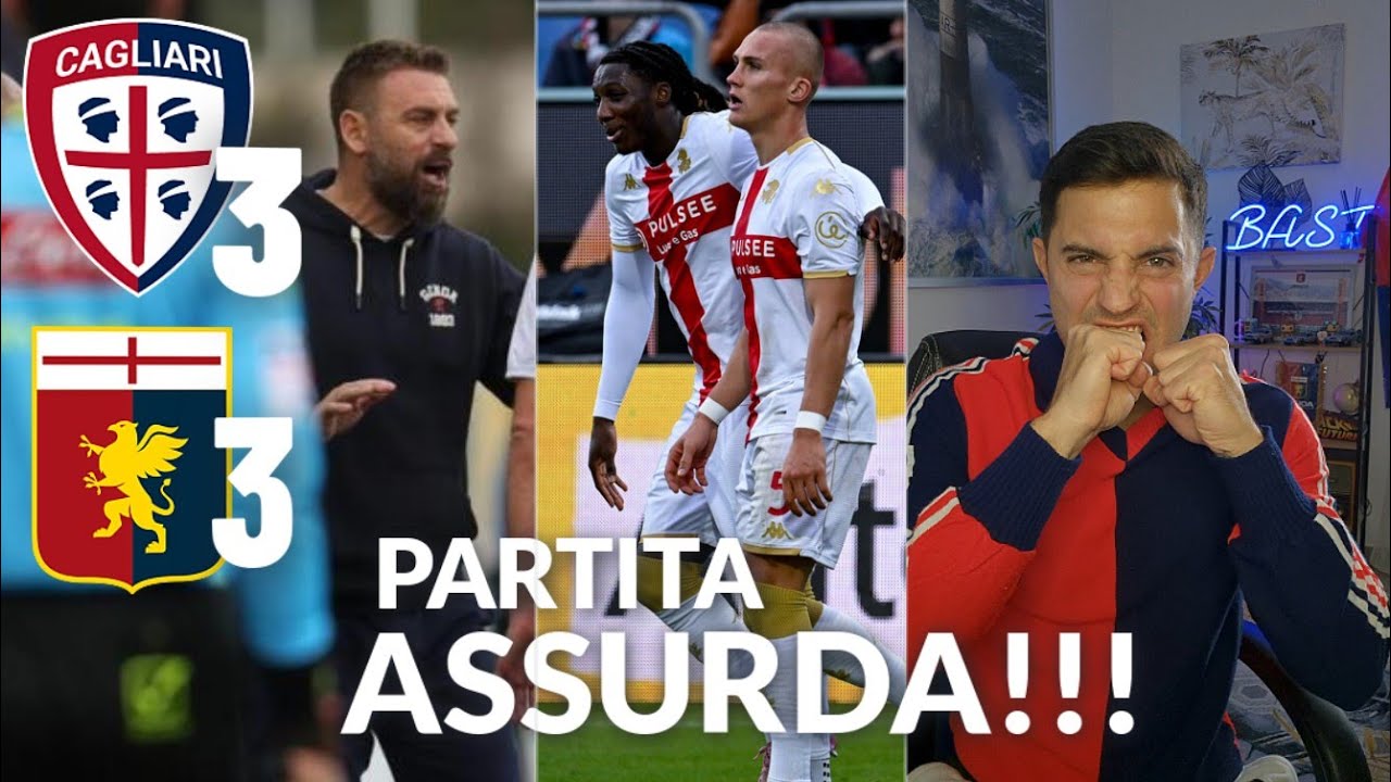 CAGLIARI-GENOA 3-3| PARTITA ASSURDA!!!LIVE POST PARTITA !!! - YouTube
