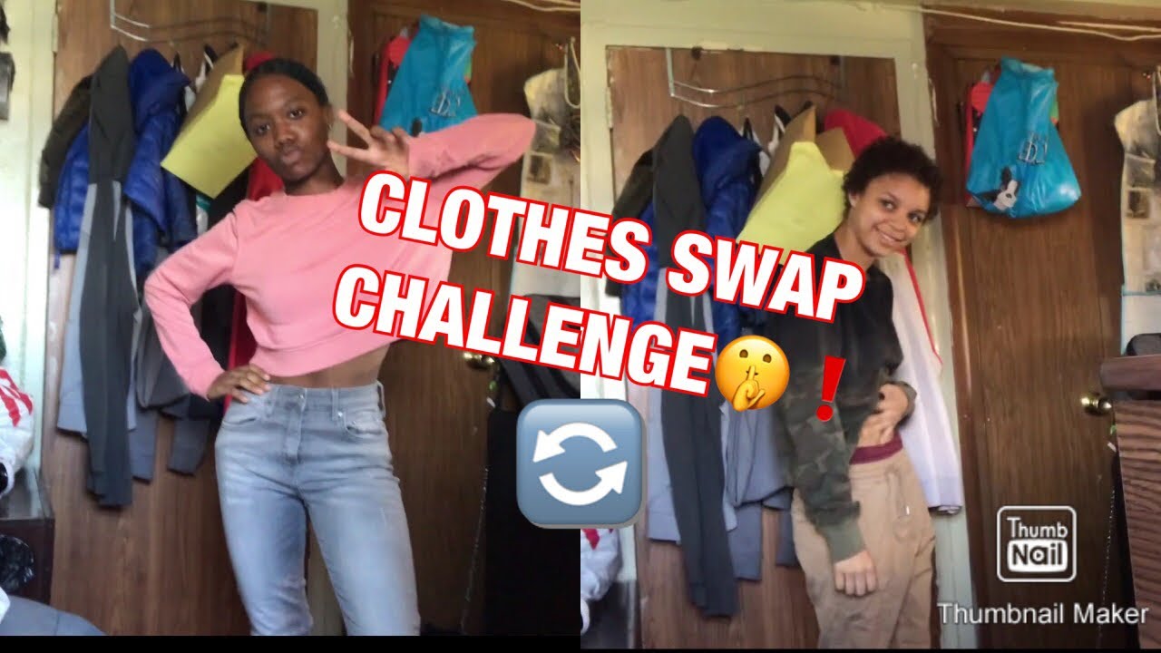 CLOTHES SWAP CHALLENGE 🤫 ️ - YouTube