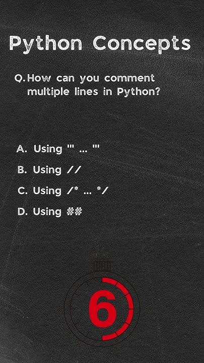 How can you comment multiple lines in Python? | Python MCQS - YouTube
