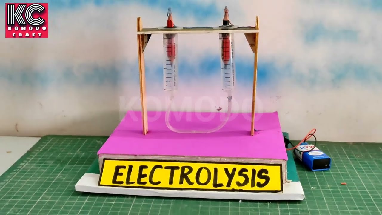 how to make electrolysis working model for school project/ model for ...