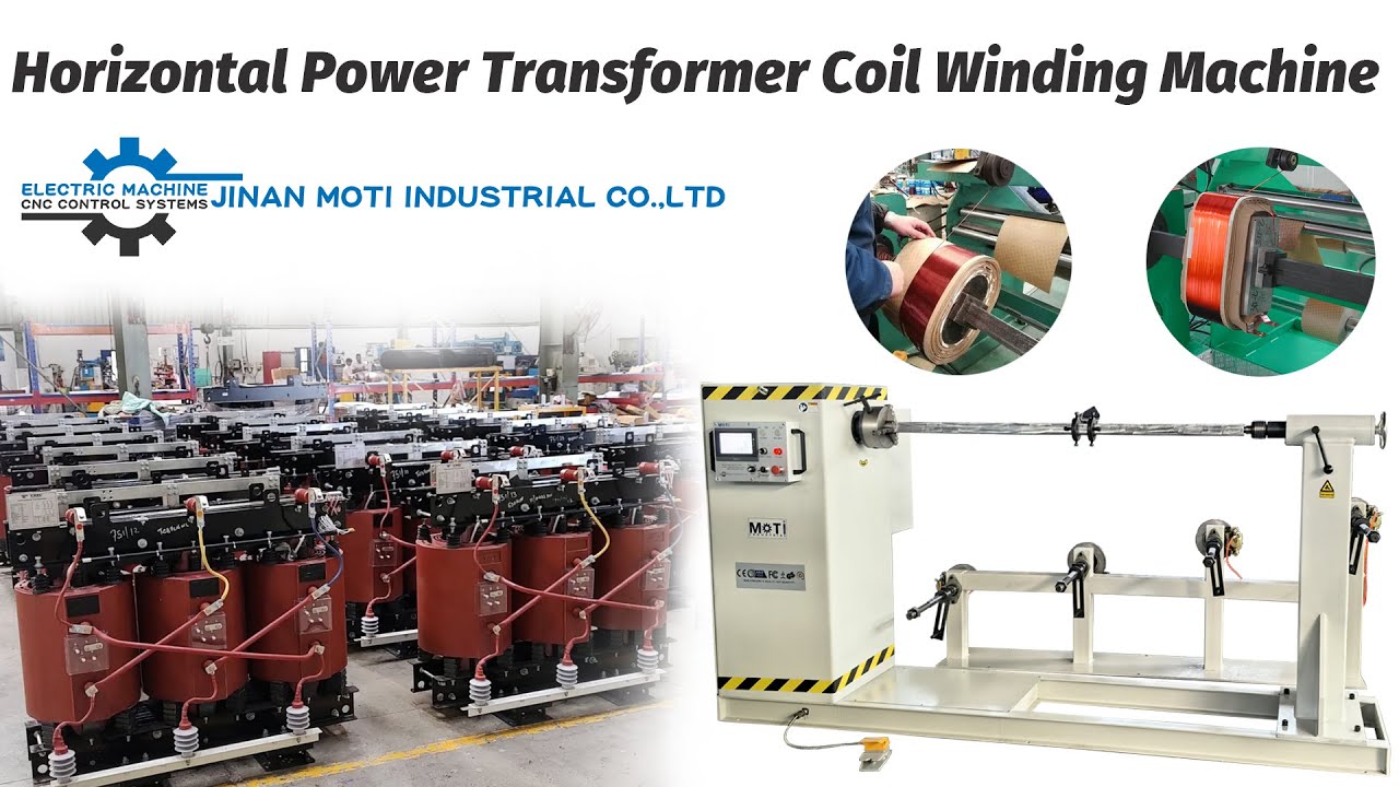 Transformer Horizontal Coil Winding Machine - YouTube