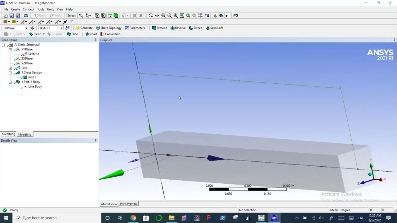 1D CANTILEVER BEAM ANSYS WORKBENCH - YouTube