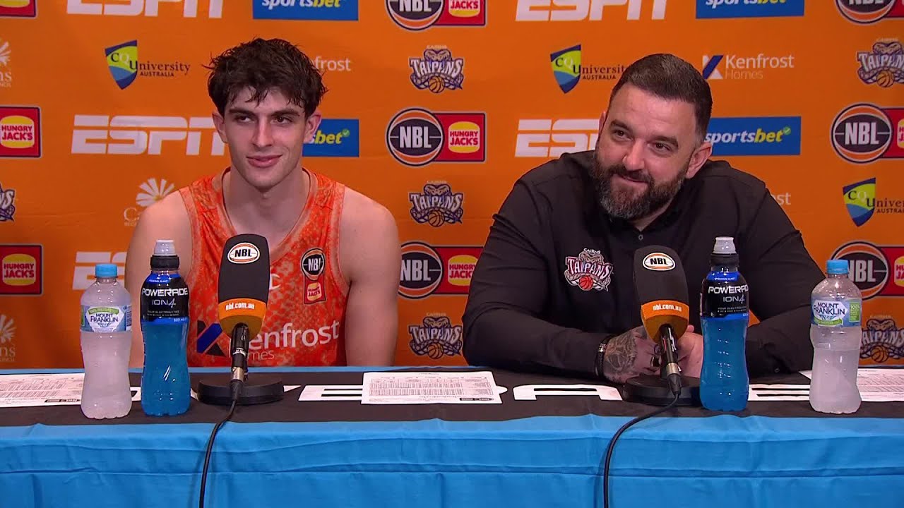 Adam Forde and Taran Armstrong press conference vs Brisbane Bullets ...