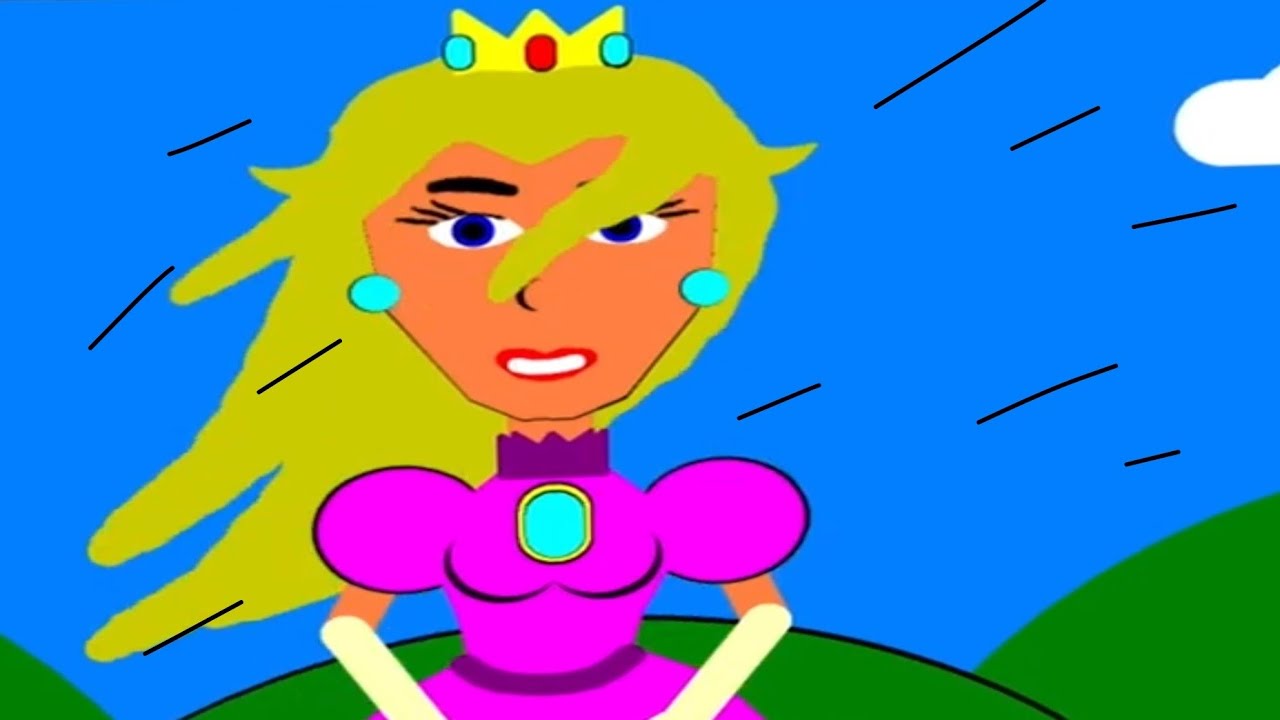 Princess Peach on a Windy Day Animated - YouTube