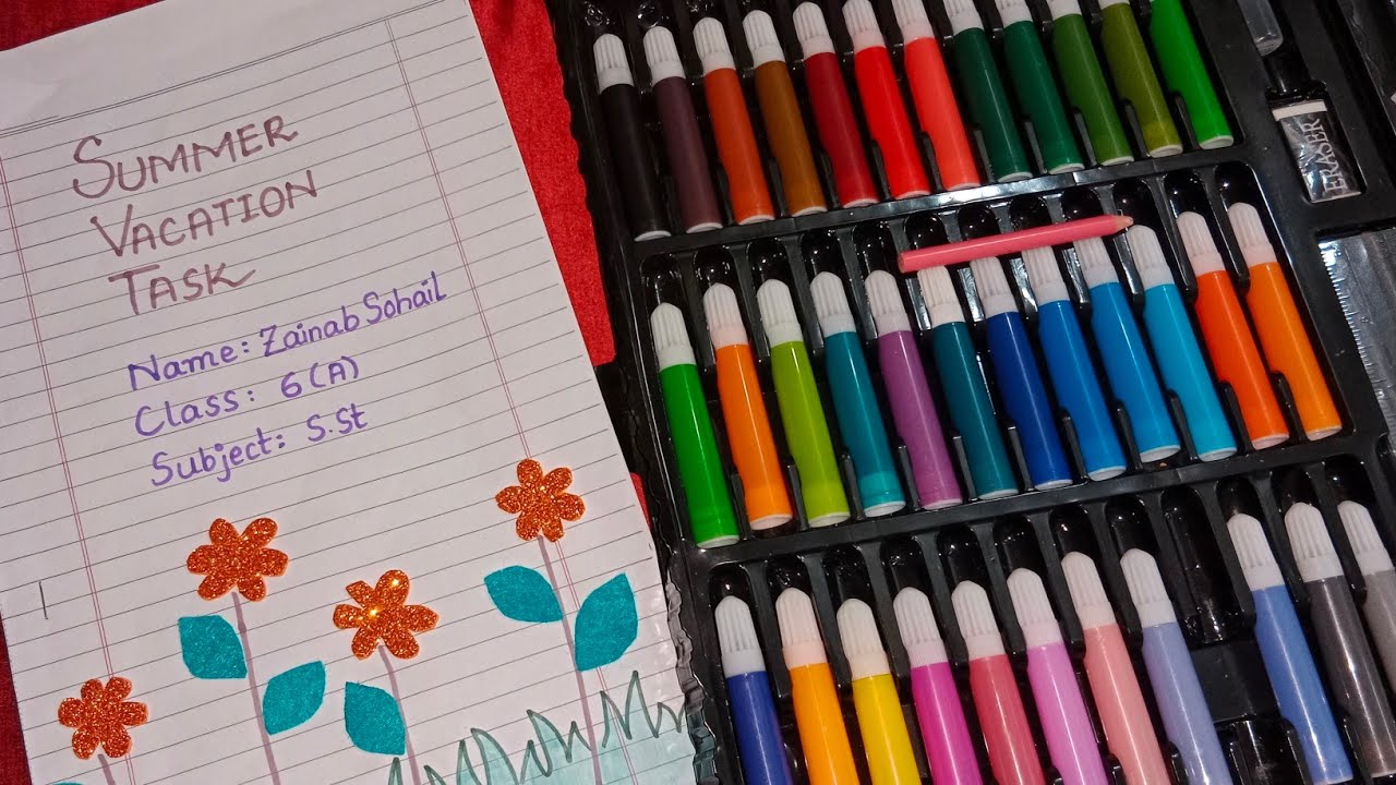 Easiest summer task file decoration - YouTube