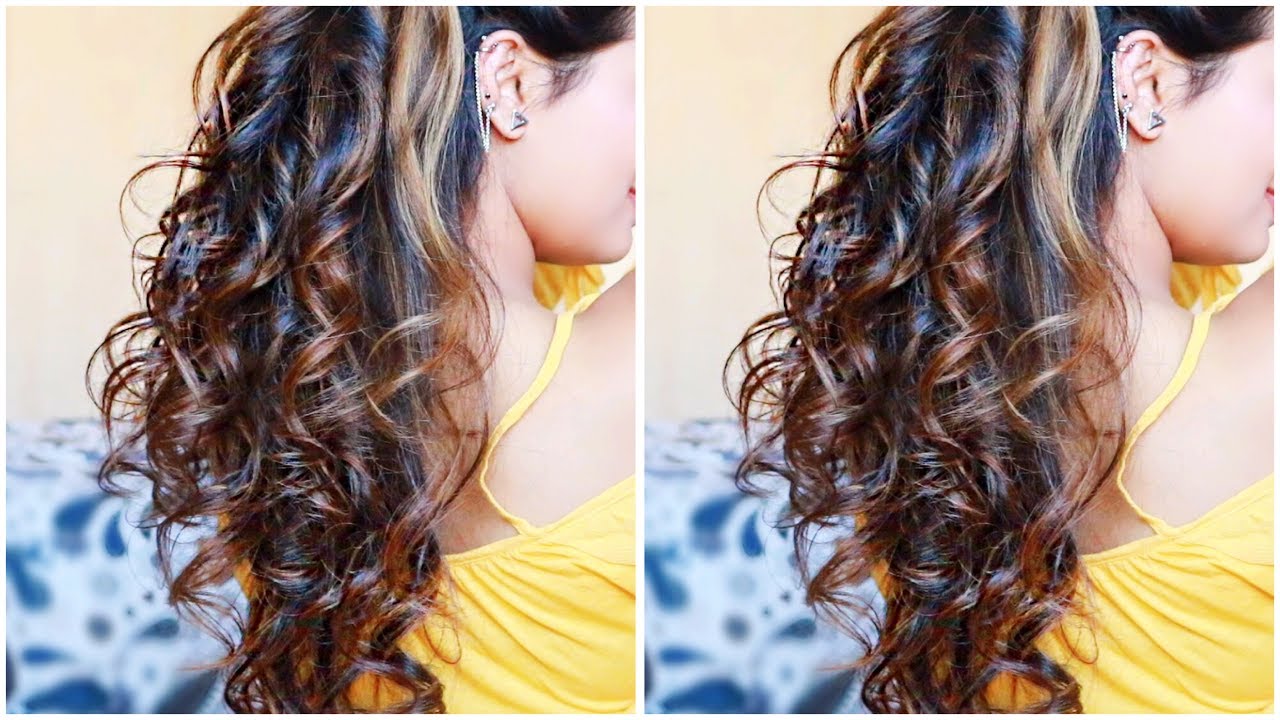 Easy HEATLESS Curls I Using DIY Hair Donut I 5 Minute NO Heat Sock ...