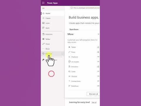 PowerApps Maker Portal - Customize Left Navigation Based on your Need - YouTube