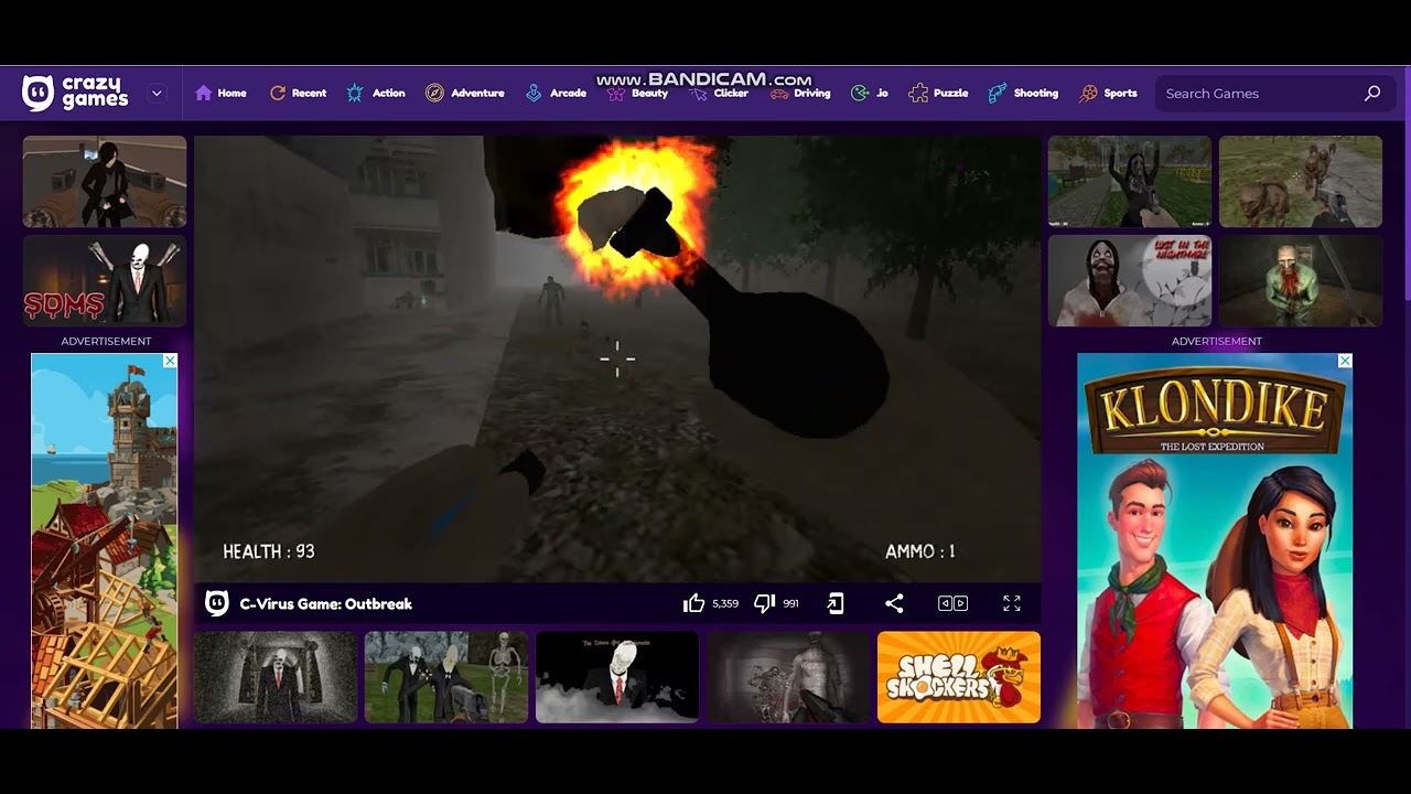 c-virus game outbreak - crazy games - #2 - YouTube