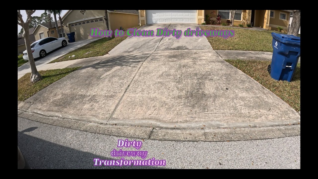 Transforming a dirty driveway! - YouTube