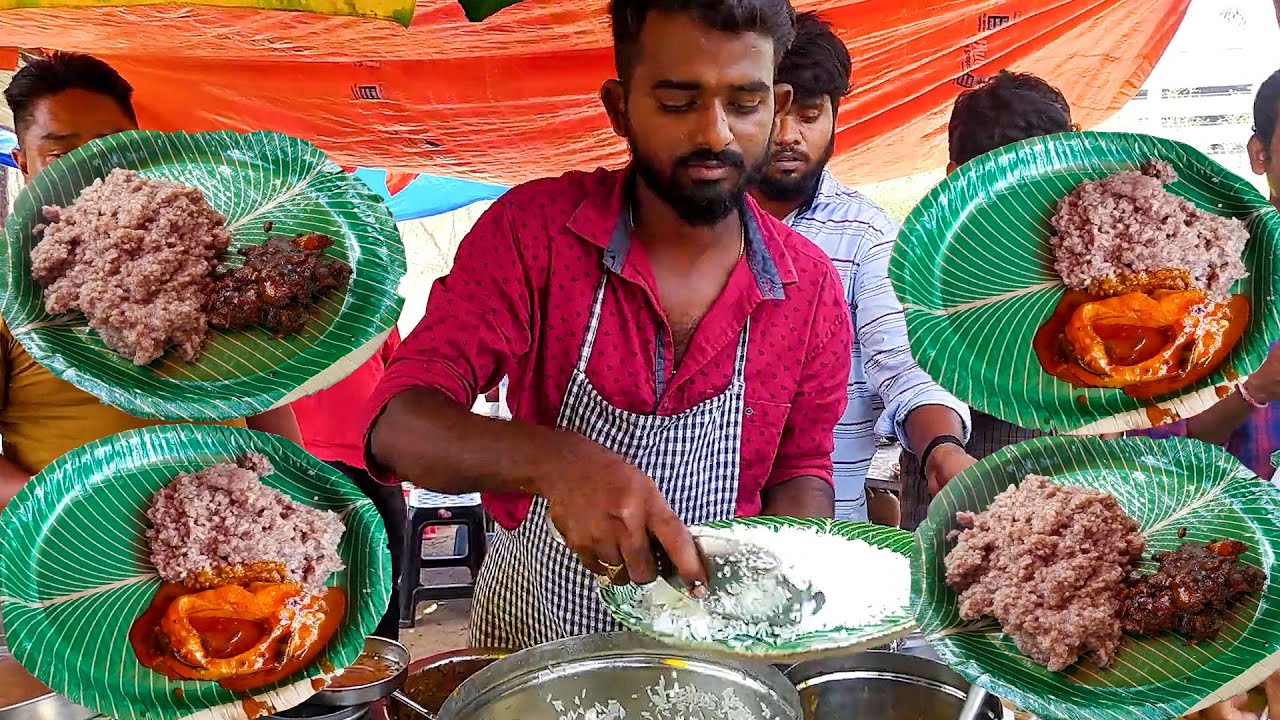 Cheapest Roadside Unlimited Meals | Indian Street Food | Street Cooking ...