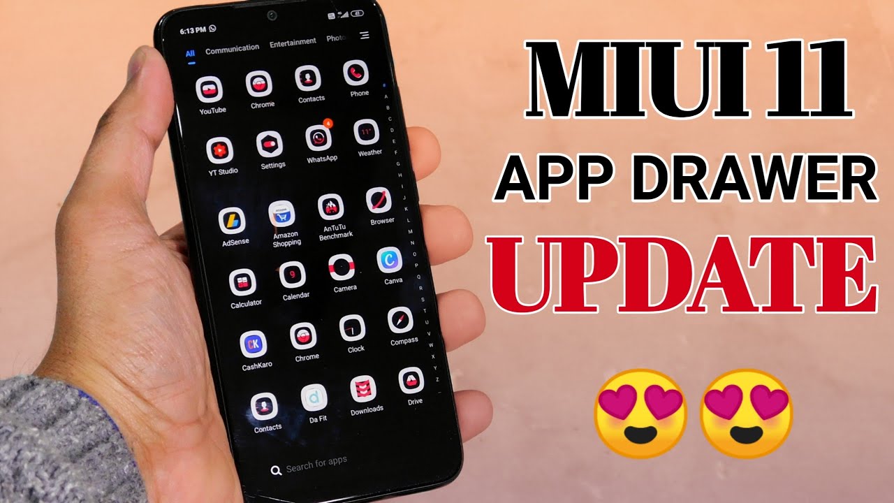 MIUI 11 App Drawer Update For REDMI NOTE 7 PRO | Techtalk - YouTube
