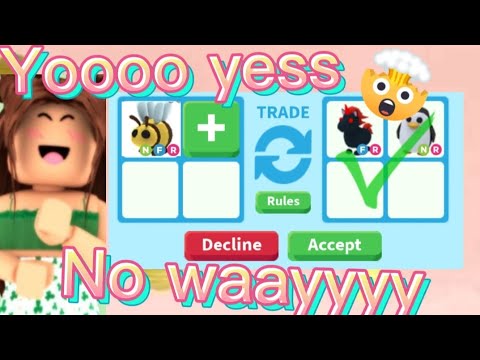 Adopt me!~TRADING NEON RIDE STARFISH AND NEON FLY RIDE BEE (End ...