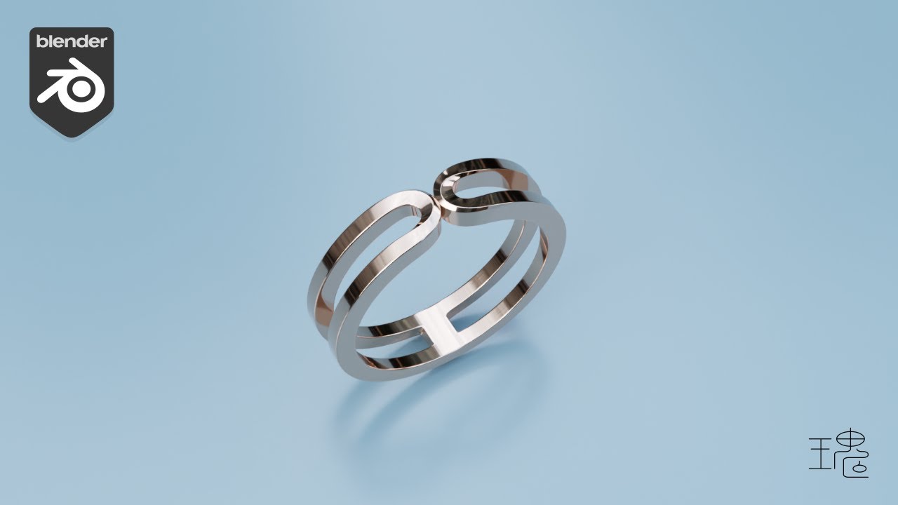 Jewelry Design In Blender Tutorial 264 Time-lapse：Symmetrical Ring # ...