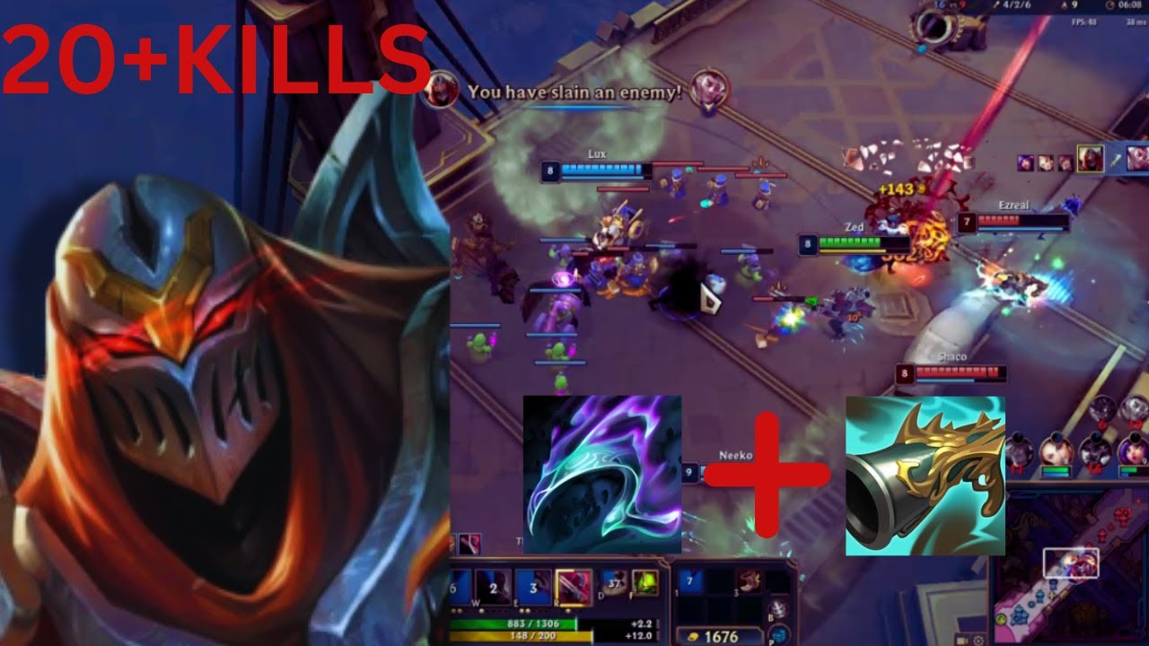 League of Legends ARAM - Zed Domination: 20+ Kills of Pure Shadow Power ...
