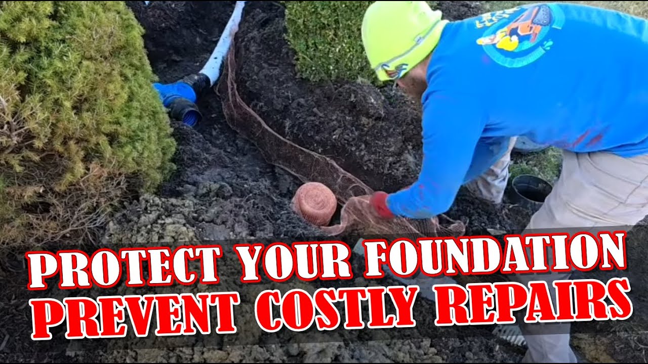 How to Run Underground Buried Gutter Drains in Landscape - YouTube