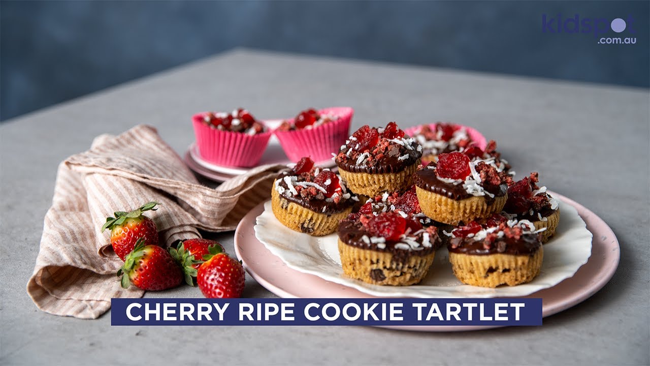 Cherry ripe cookie tartlets | Slices, Cookies, Brownies and Bar Recipes ...