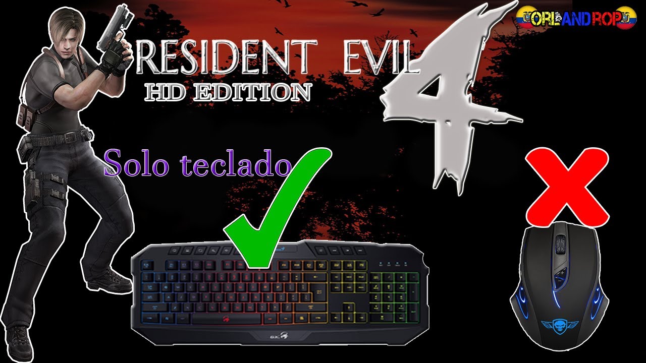 Como jugar Resident evil 4 HD solo teclado - YouTube