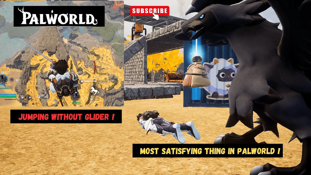 DYING WITHOUT GLIDER ! MOST SATISFYING STUNT IN #palworld - YouTube