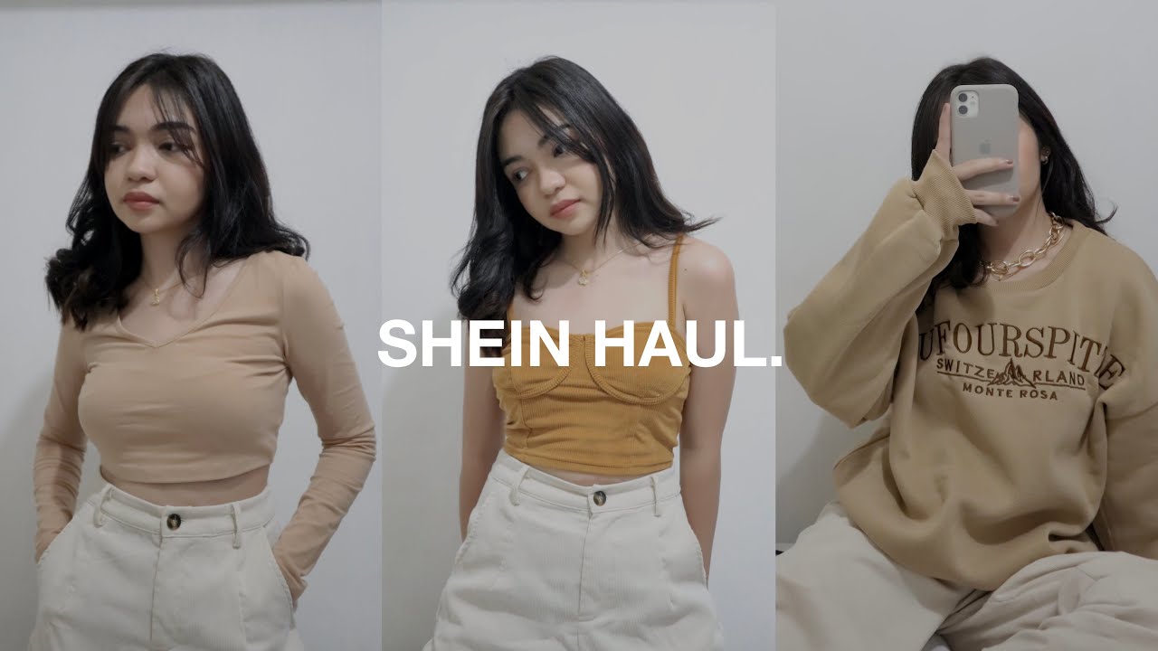shein try-on haul (basics and neutrals) - YouTube