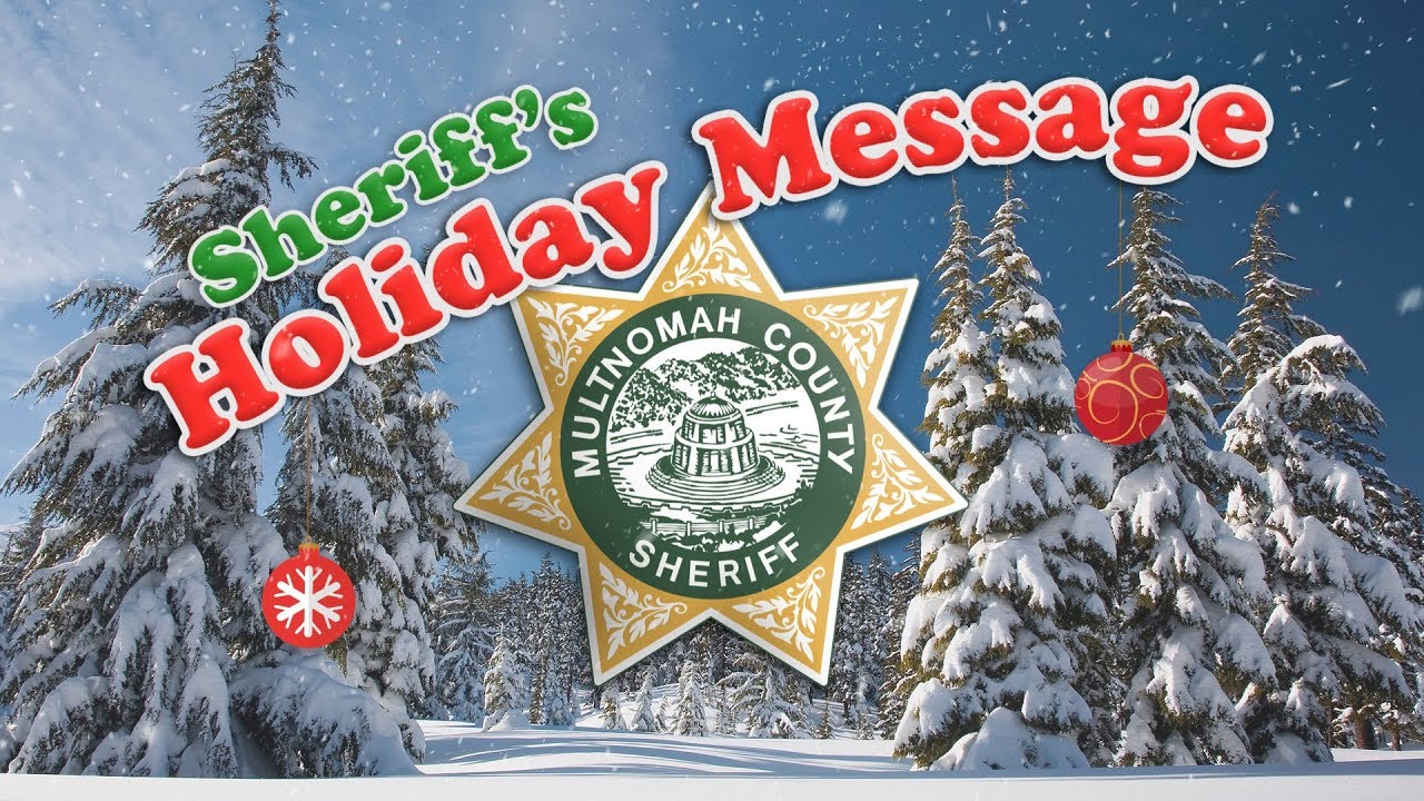 Sheriff's Holiday Message - December, 2018 - YouTube