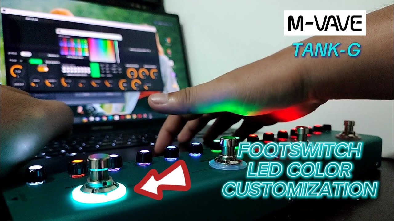 M-VAVE TANK-G footswitch LED color customization using M-EFCS software ...