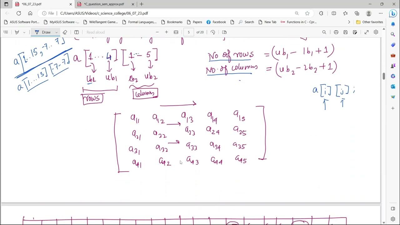 Row major order and question discussion - YouTube