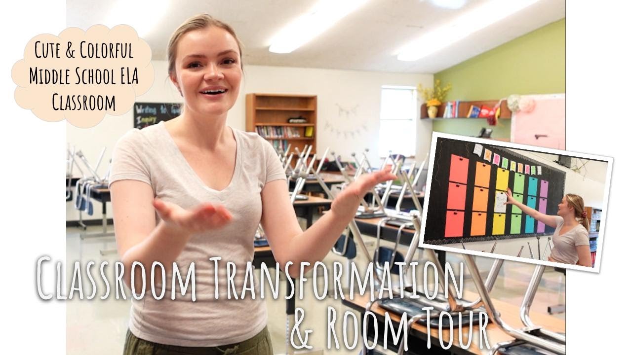 CLASSROOM TRANSFORMATION & ROOM TOUR! / Cute & Colorful Middle School ...