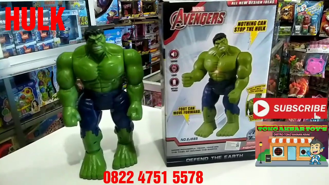 Mainan Anak Robot Hulk / Robot Avengers Hulk / Robot Baterai / Unboxing ...