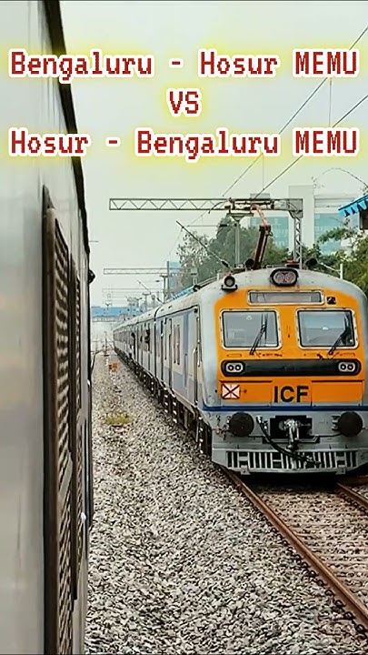 Bengaluru - Hosur local trains meet each other #hosur #bengaluru #trains - YouTube