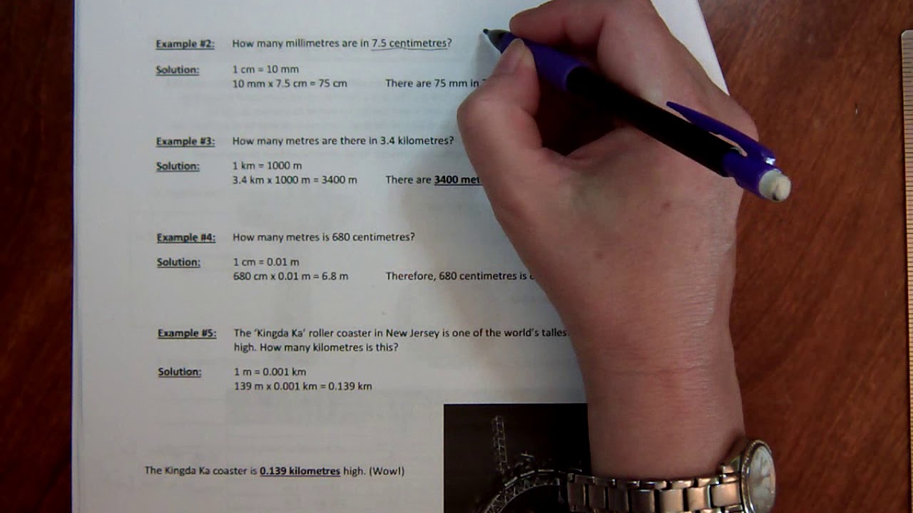 linear measurement lesson 3 metric - YouTube