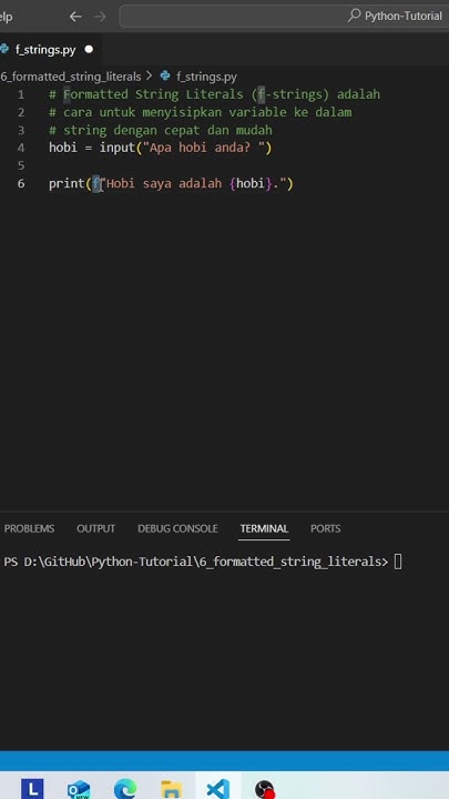 Apa Itu F Strings Dreaviam Coding Programming Python Youtube
