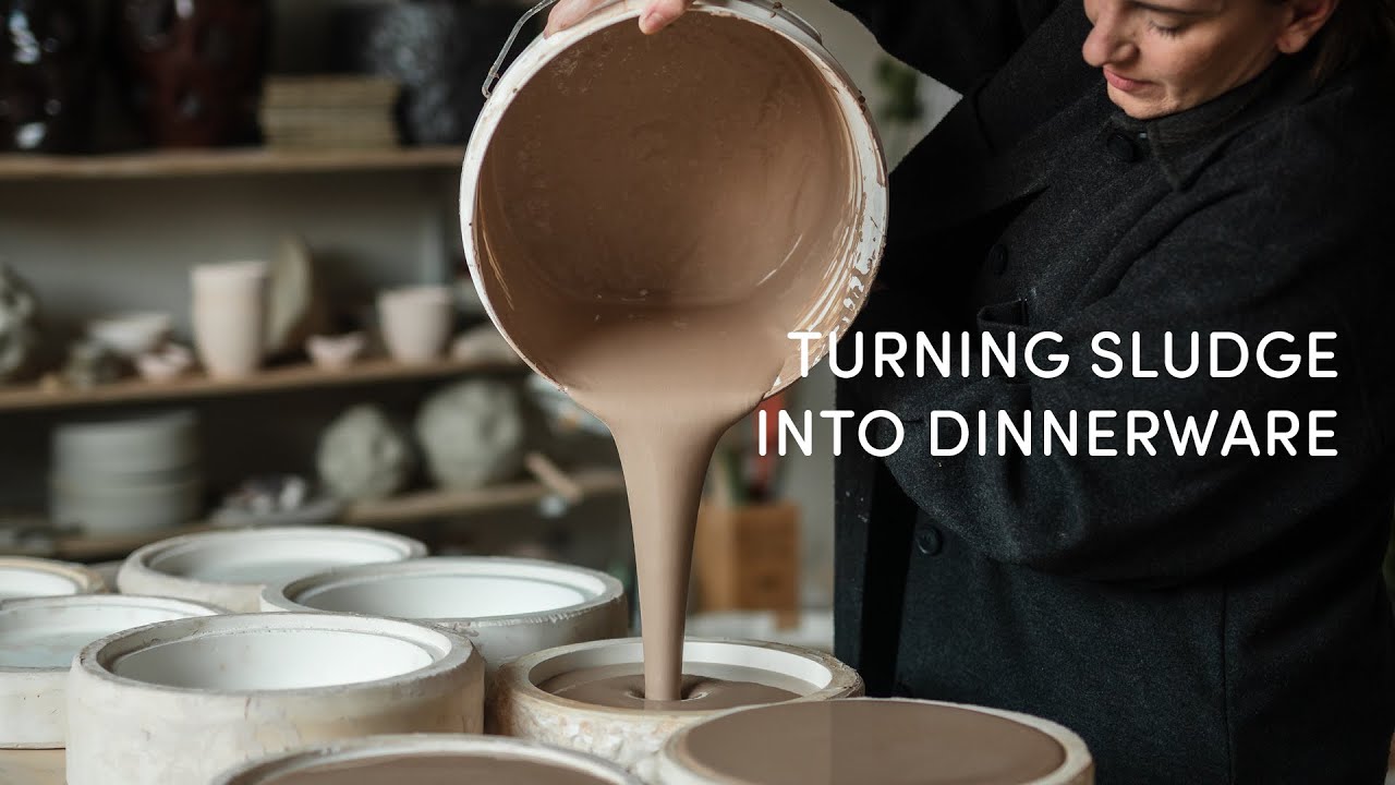 How a Ceramicist is Turning Sludge and Waste into Dinnerware - YouTube