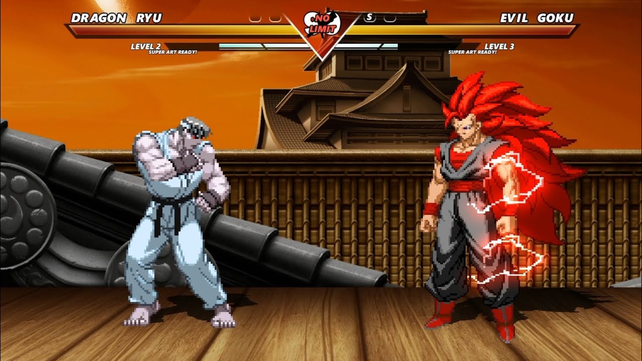 DRAGON RYU vs EVIL GOKU - High Level Awesome Fight! - YouTube