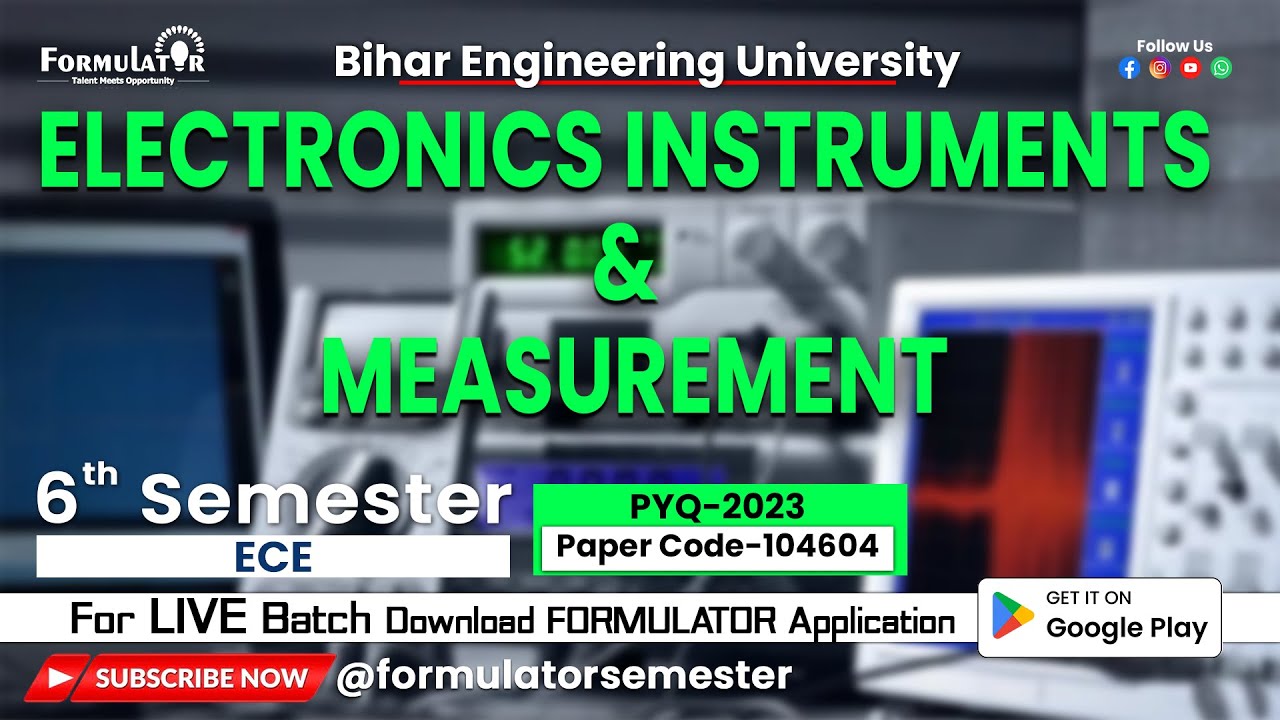 PYQ-2023 | Electronics Instruments & Measurement | 6th Semester| ECE | Bihar Engineering ...